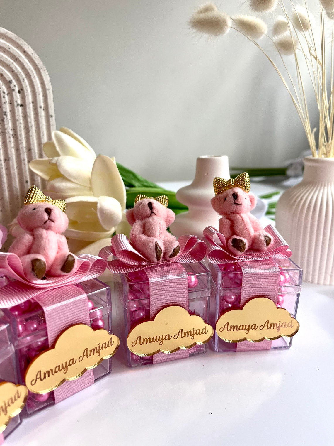 Teddy Bear Tasbih in Box, Muslim Baby Girl Shower, Islamic Baby ...