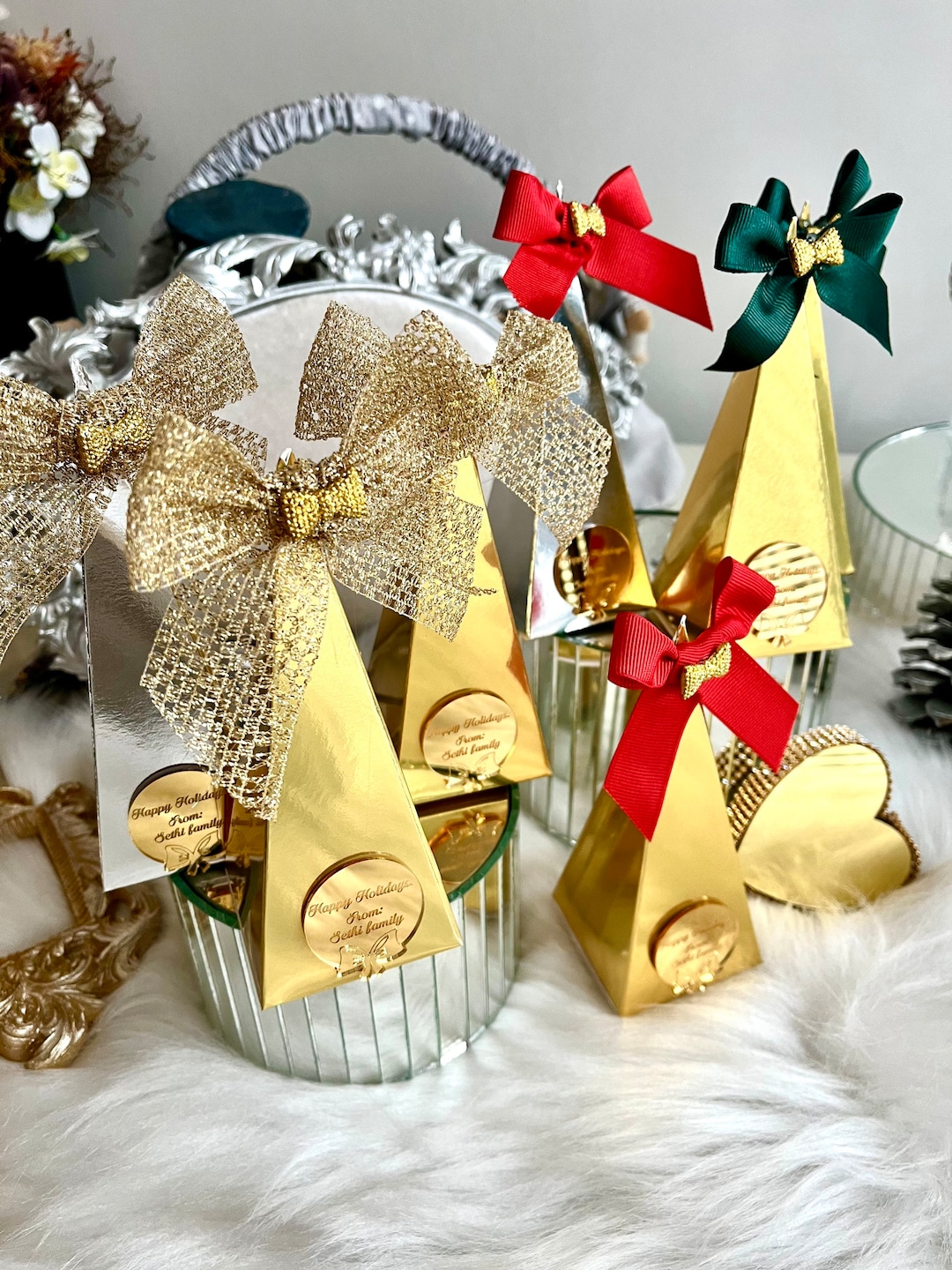 Merry Christmas Candy Box, Christmas Favors, Xmas Favors, Treat Box ...