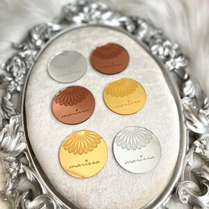 Logo Acrylic Mirror Tag, 2inch 5 Cm, Personalized Gift Tag, Brand ...
