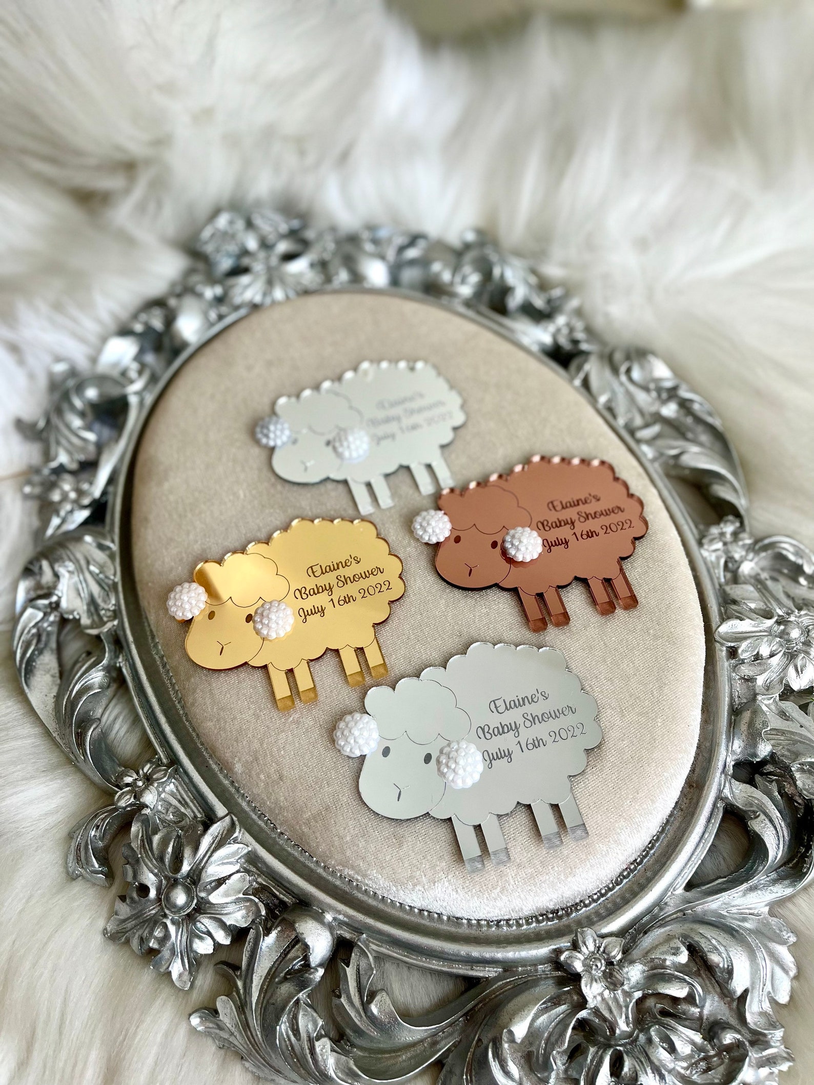 Custom Lamb Magnet, Personalized Gifts, Sheep Baby Shower Gifts, Lamb ...
