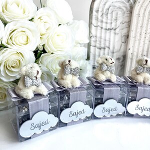 Muslim Baby Boy Shower Gift, Teddy Bear Tasbih in Box, Muslim Baby Boy ...