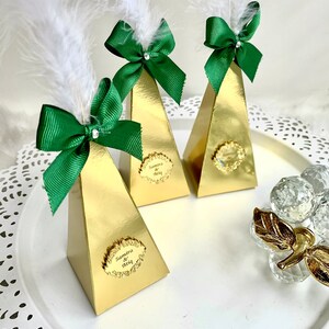 Gold Custom Cone Box, Personalized Candy Box, Personalized Gift, Party ...