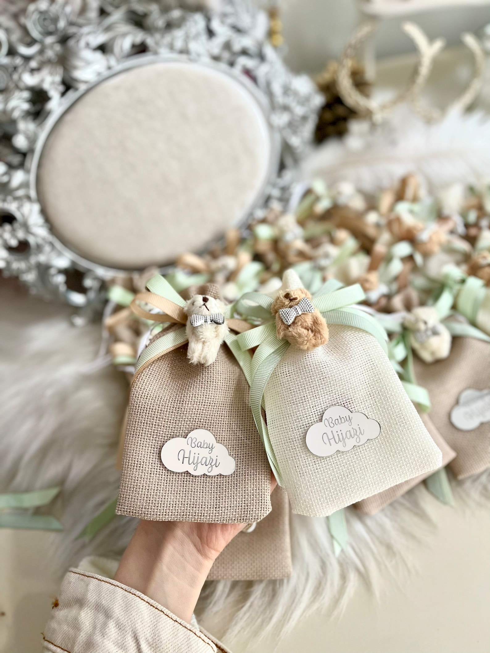 Teddy Bear Gift Bags, Thank You Beary Much, Teddy Bear Baby Shower ...