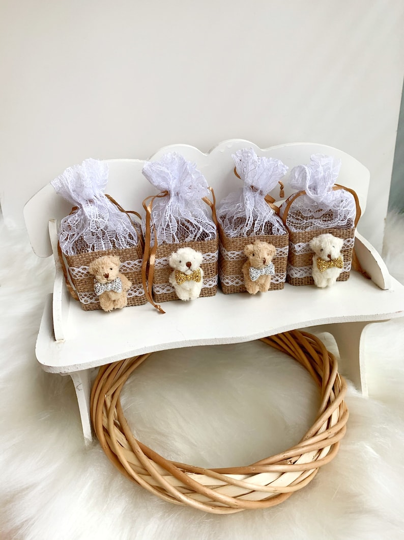 Teddy Bear Baby Shower Bags Treat Box We Can Bearly Wait - Etsy