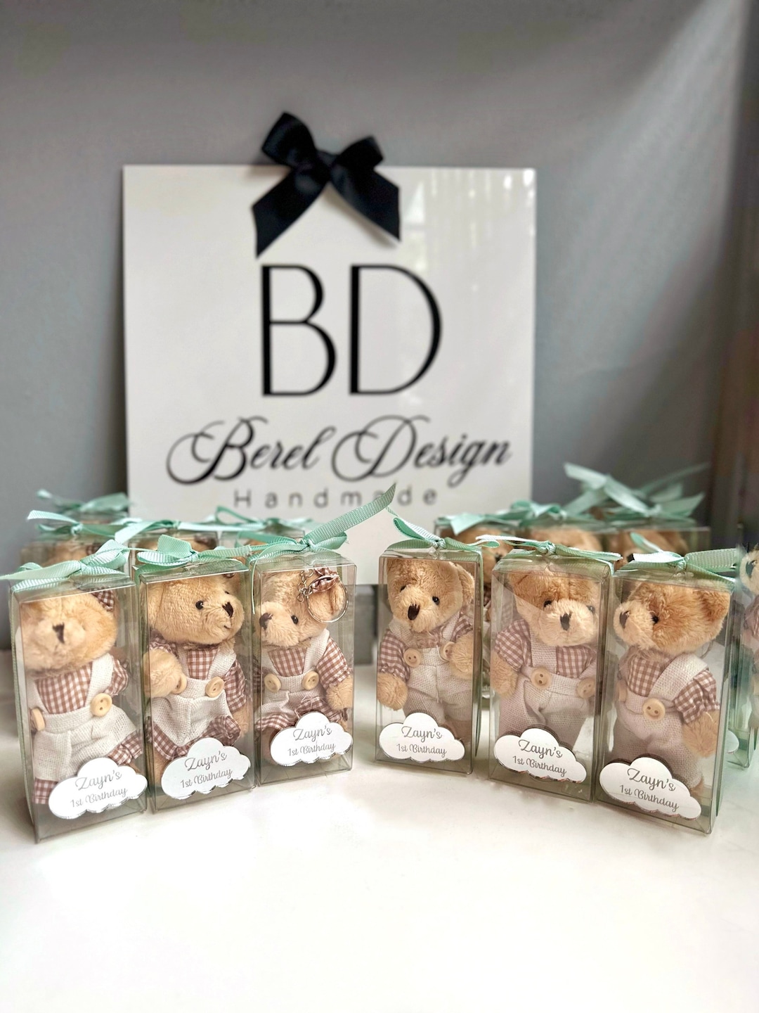 Custom Plush Teddy Bear Keychain, Baby Shower Party Favors, Teddy Bear ...