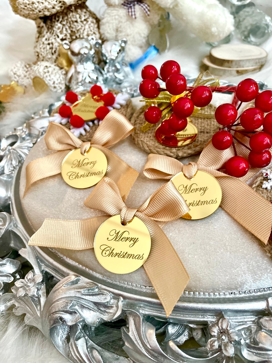 Christmas Token, Christmas Thank You Tag, Holiday Decor Tags, Xmas ...