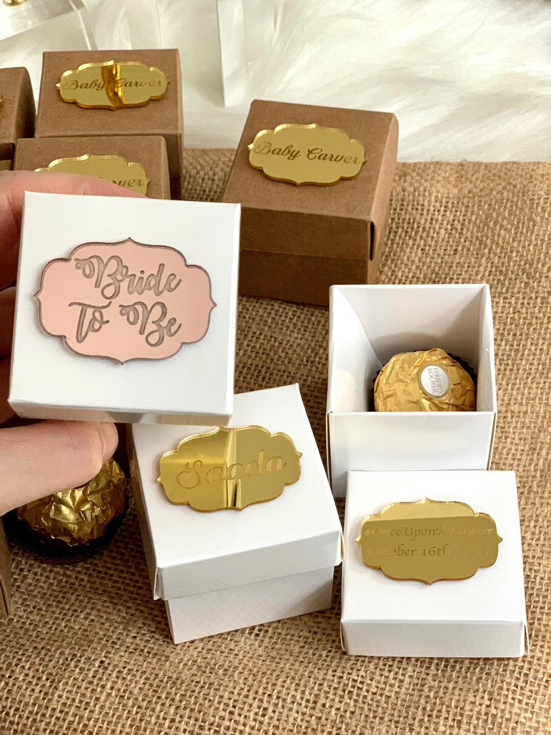 Craft Chocolate Box Wedding Party Favors Candy Box Sweet - Etsy