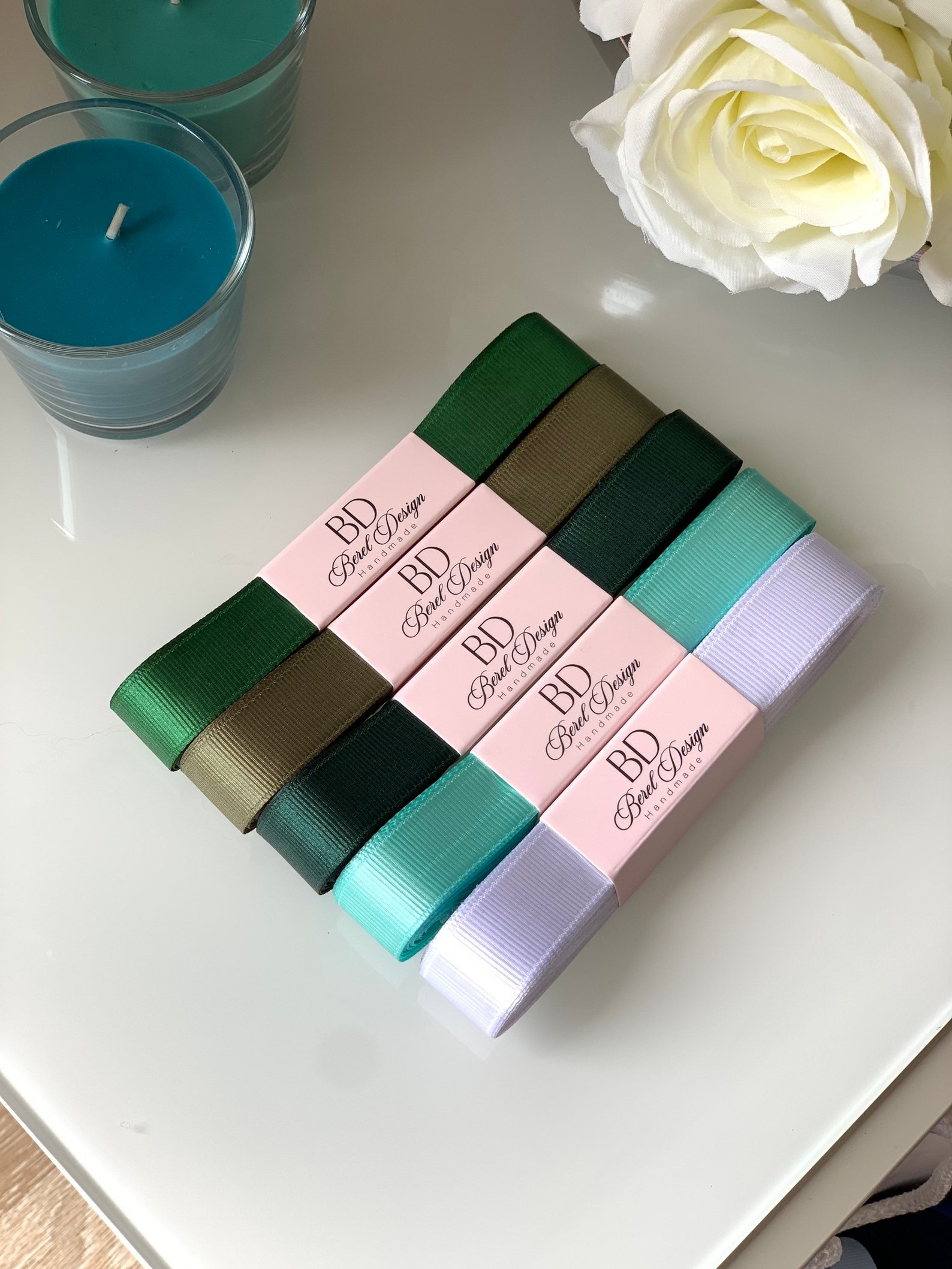 Green Ribbon 3/4 inc 20mm Solid Grosgrain Ribbon Party | Etsy