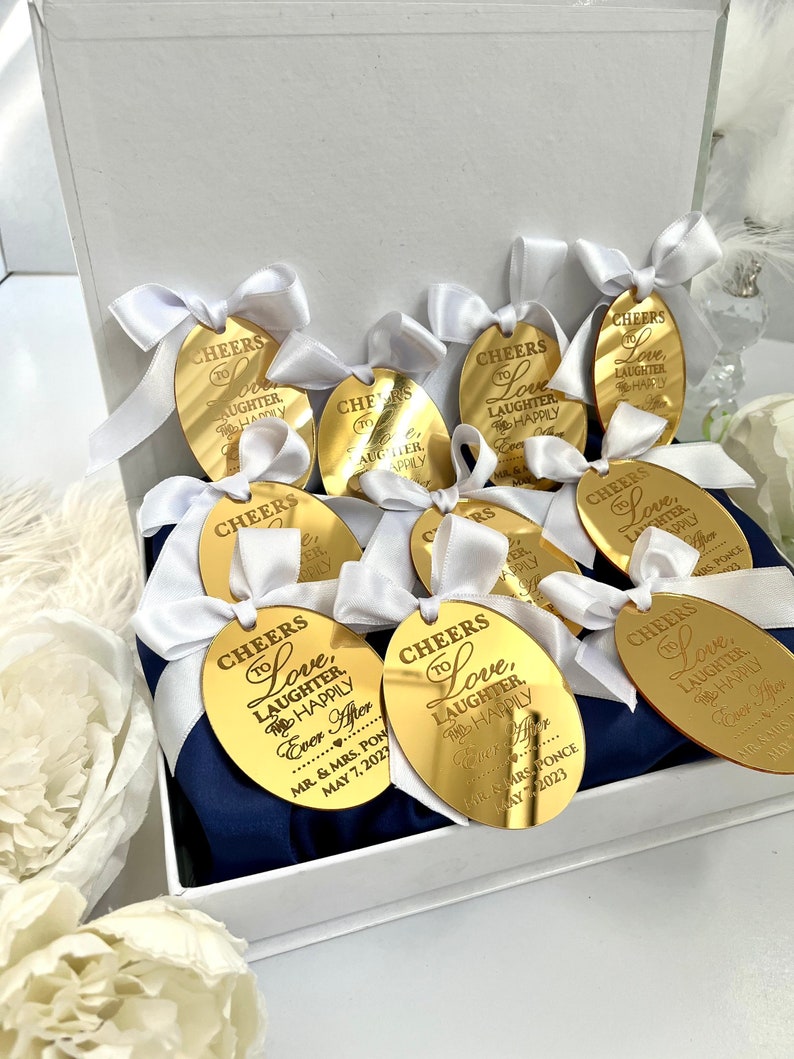 Big Acrylic Mirror Tag, 3inches 8 Cm, Personalized Gift Tag, Save the ...