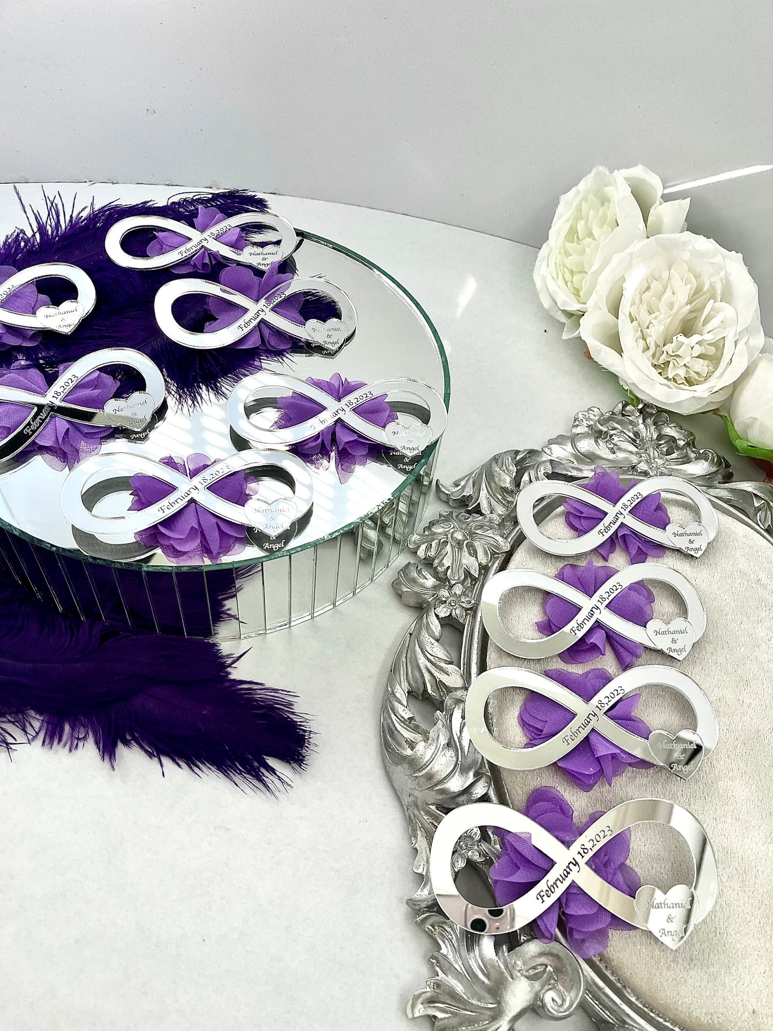 Custom Infinity Favors, Wedding Favors, Bridesmaid Gift, Save the Date ...