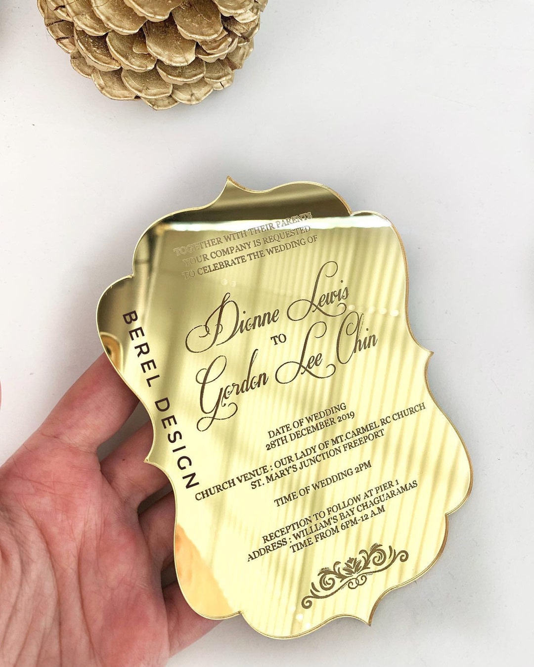 Wedding Acrylic Invitations, Wedding Mirror Invitation, Sweet 16 ...