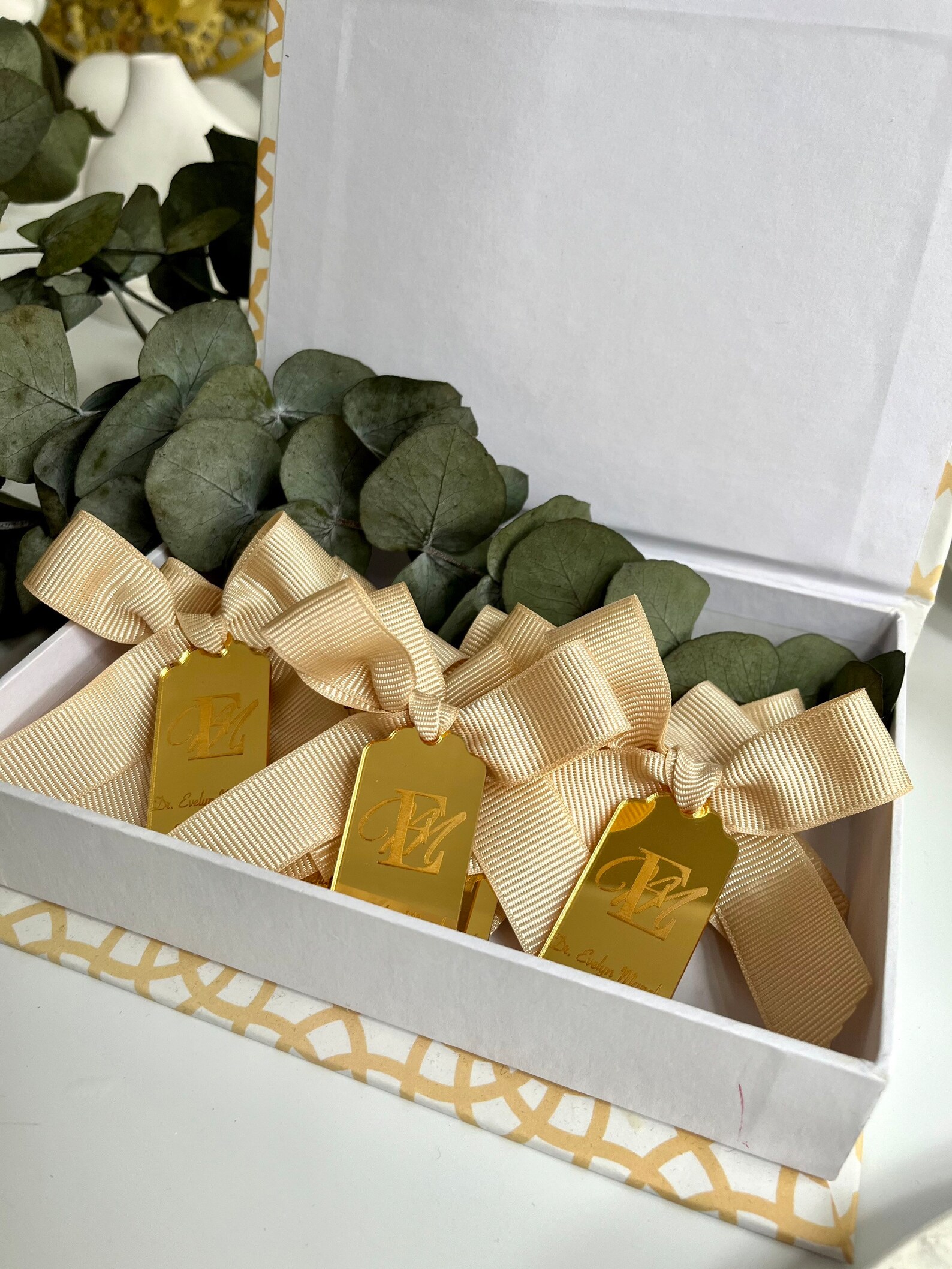 Gold Acrylic Mirror Tag, Wedding Name Tags, Reception Token, Luxury Tag ...