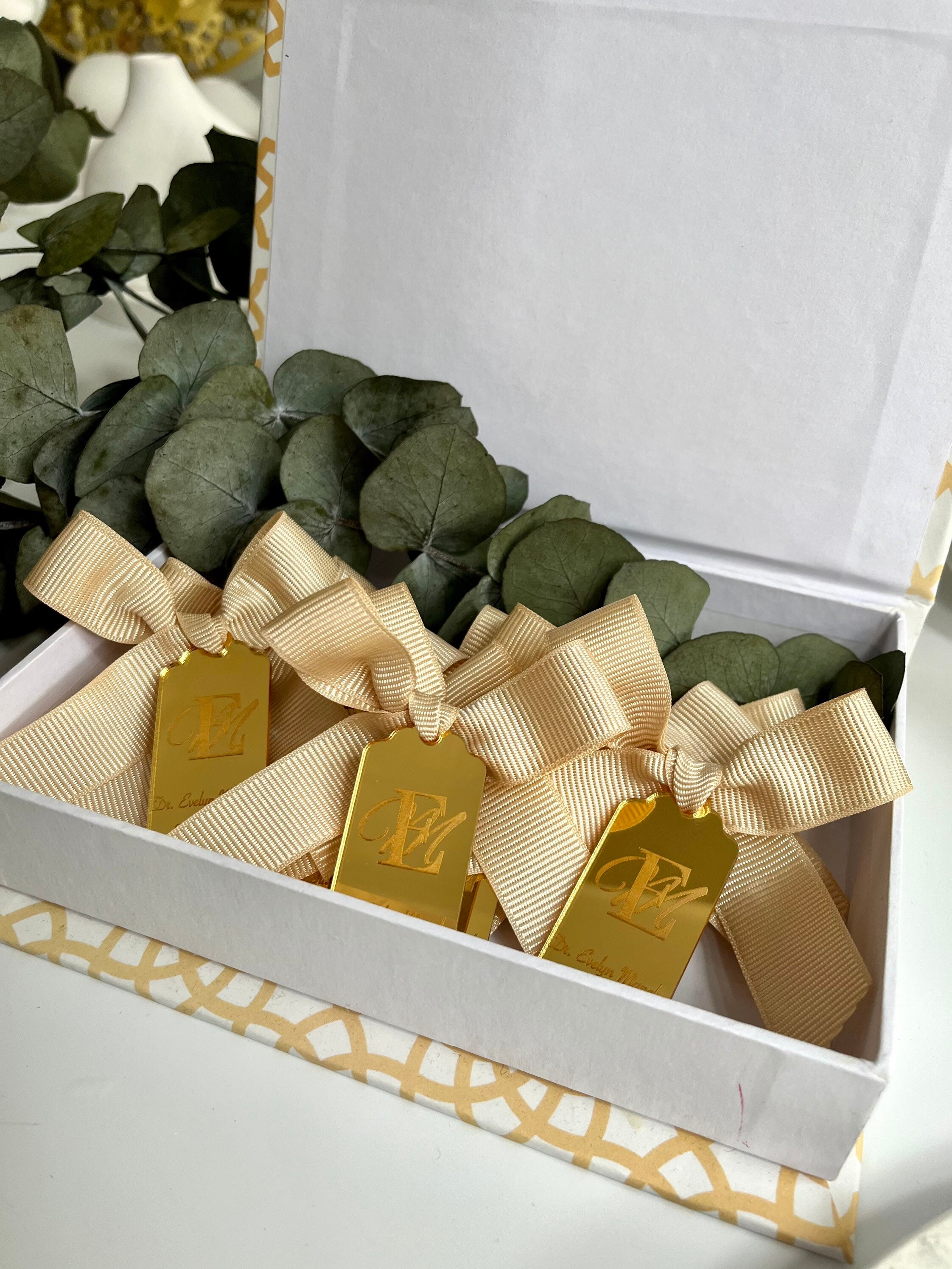 Gold Acrylic Mirror Tag, Wedding Name Tags, Reception Token, Luxury Tag ...