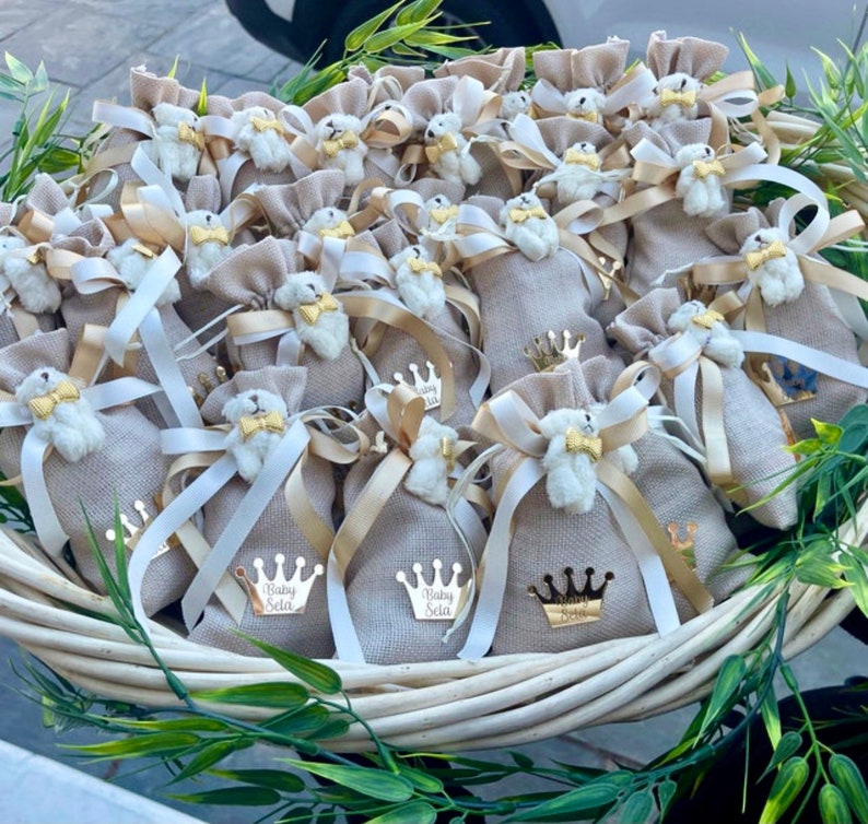 White Teddy Bear Sachet Bags Baby Shower Gifts Welcome Baby - Etsy