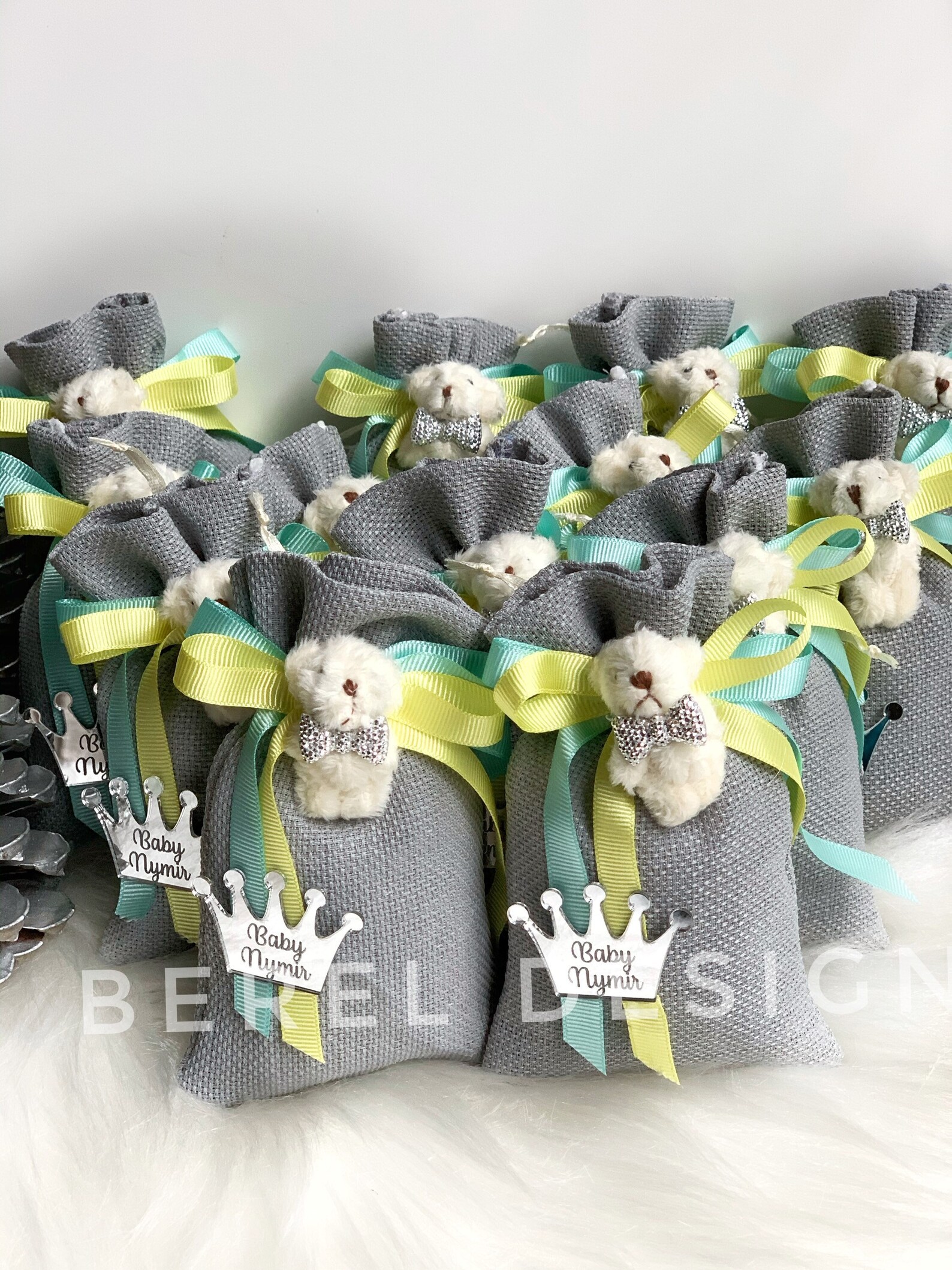 White Teddy Bear Sachet Bags Baby Shower Gifts Welcome Baby - Etsy