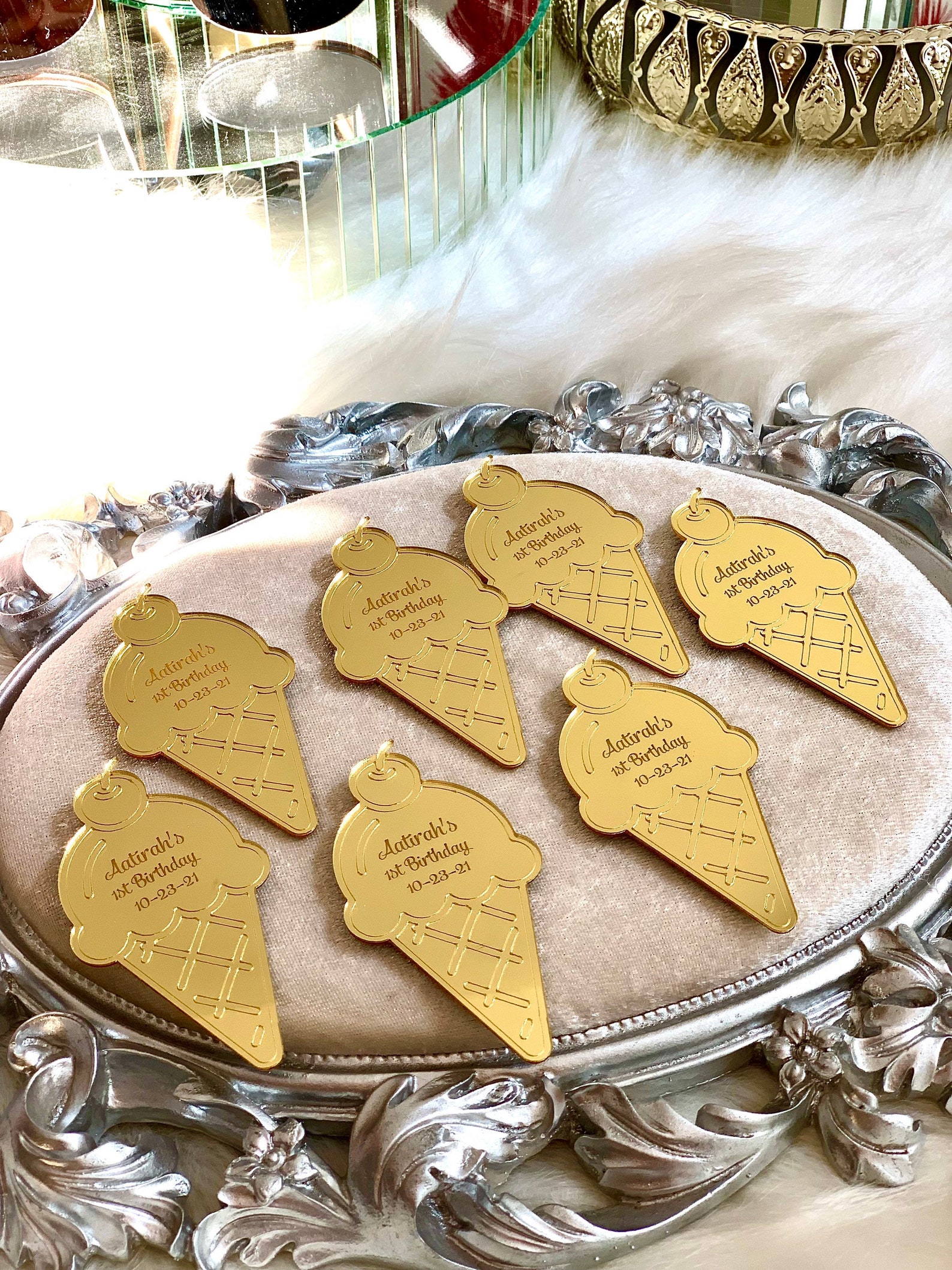 Ice Cream Cone Magnets, Personalized Birthday Favors, Personalized ...