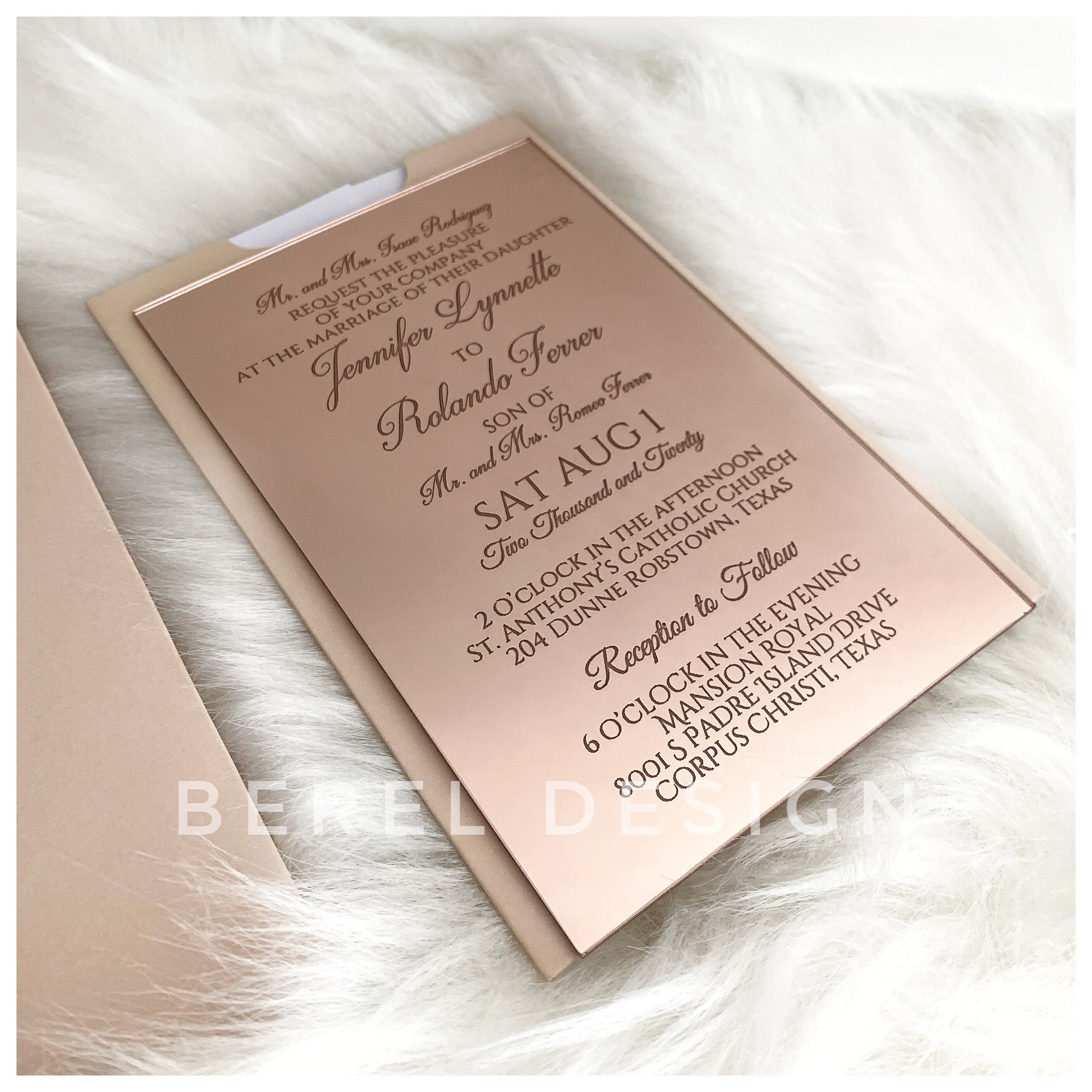 Rectangle Wedding Acrylic Invitation Card, Personalized Gift, Wedding ...