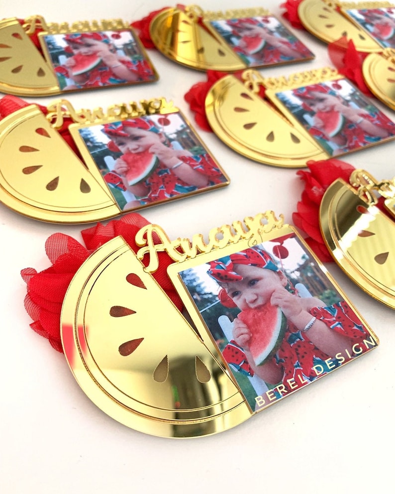 Personalized Watermelon Photo Frames, Birthday Photo Favors ...