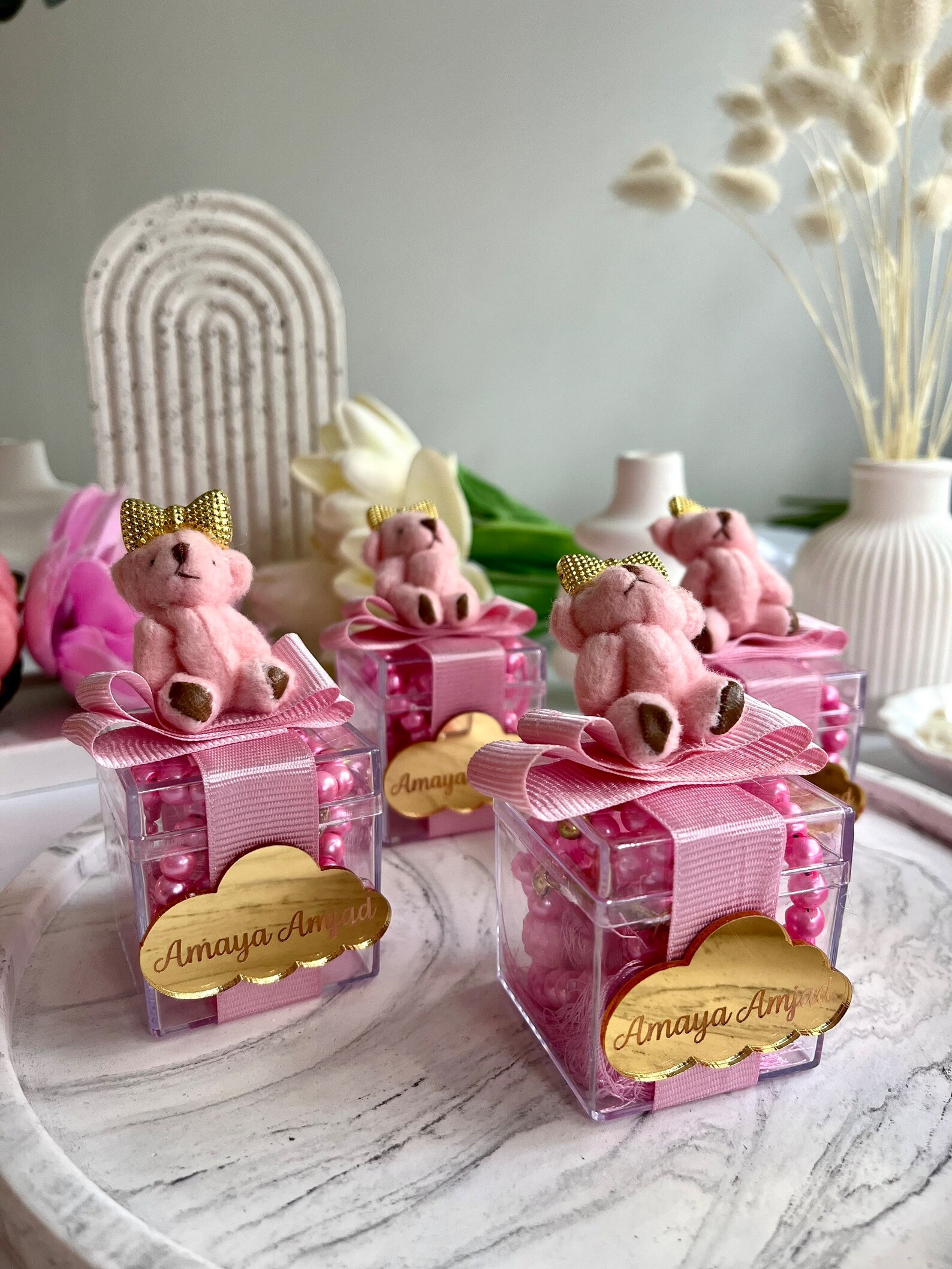 Teddy Bear Tasbih in Box, Muslim Baby Girl Shower, Islamic Baby ...