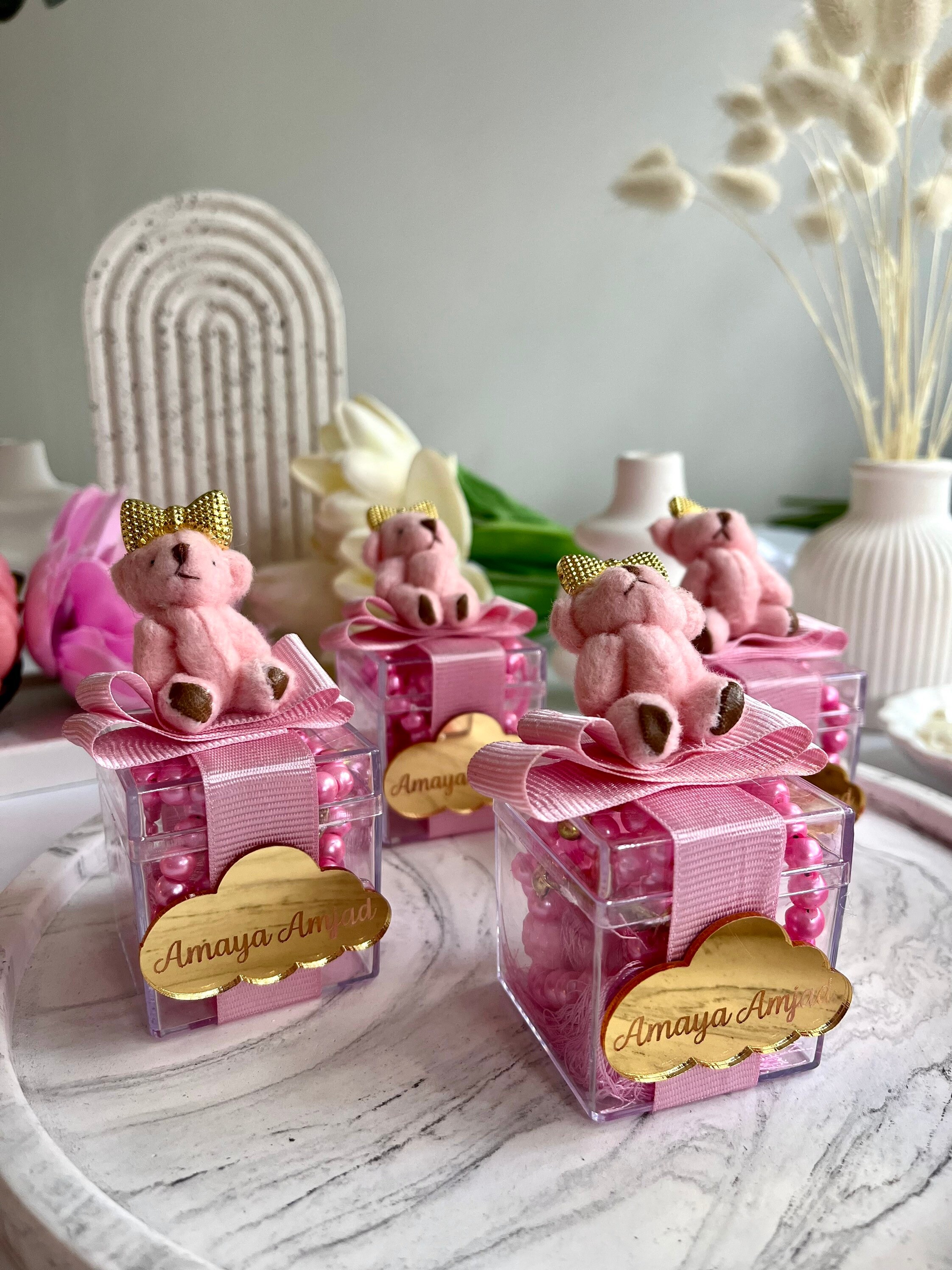 Teddy Bear Tasbih in Box, Muslim Baby Girl Shower, Islamic Baby ...