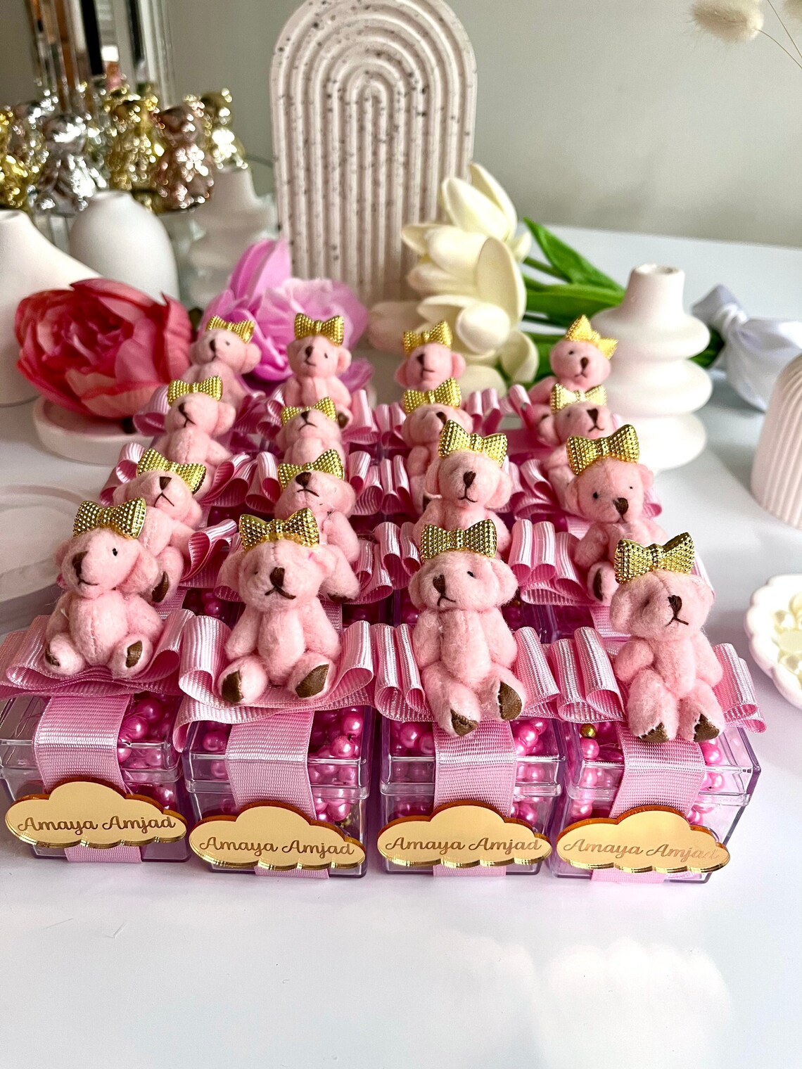 Teddy Bear Tasbih in Box, Muslim Baby Girl Shower, Islamic Baby ...