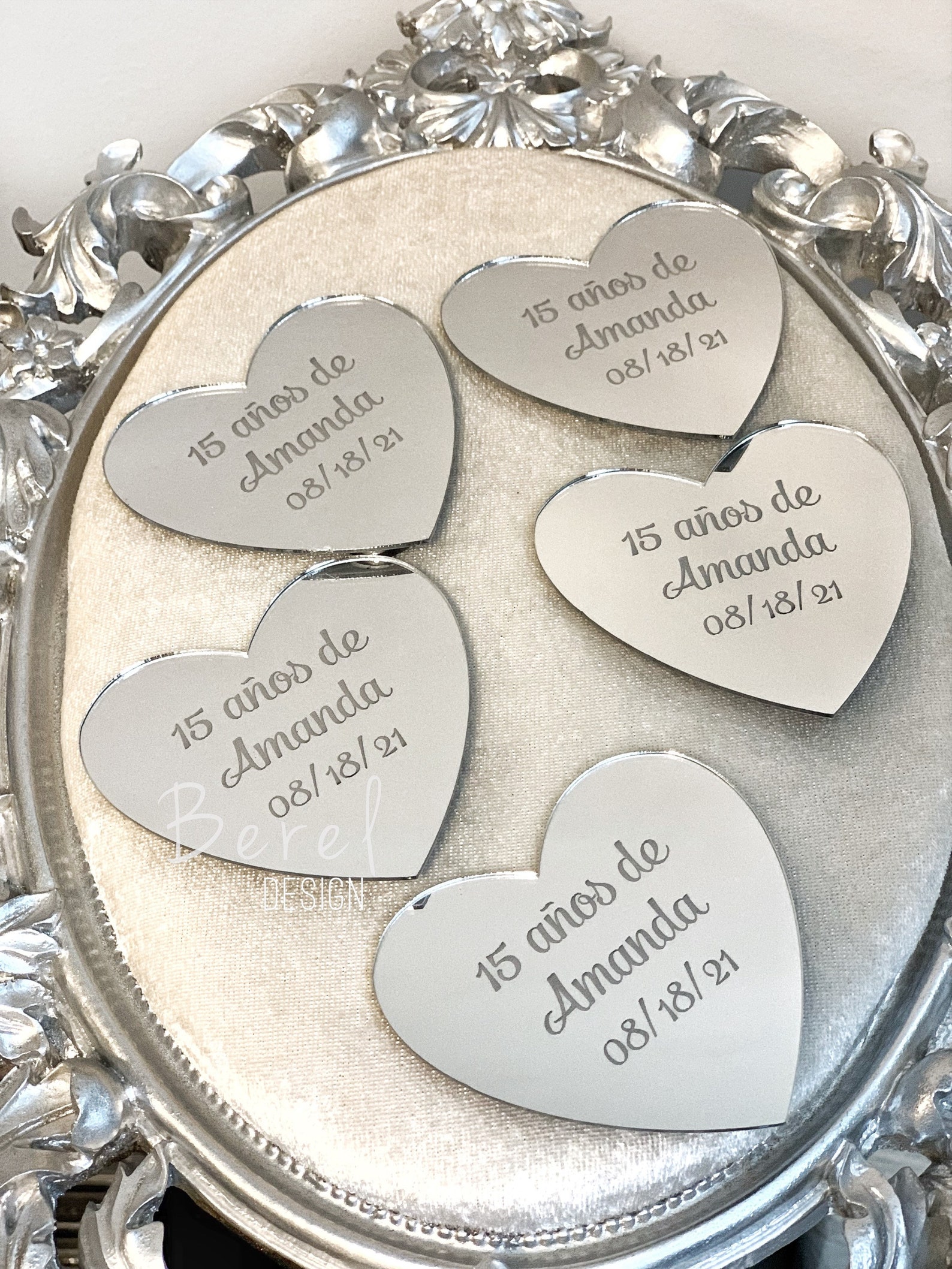 Heart Acrylic Mirror Magnet Valentines Day Gifts Heart Laser | Etsy