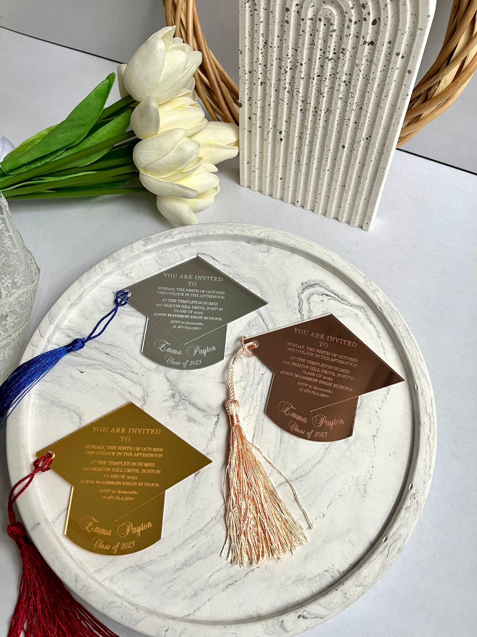 Custom Graduation Invitation Magnet Graduation Cap Class of - Etsy