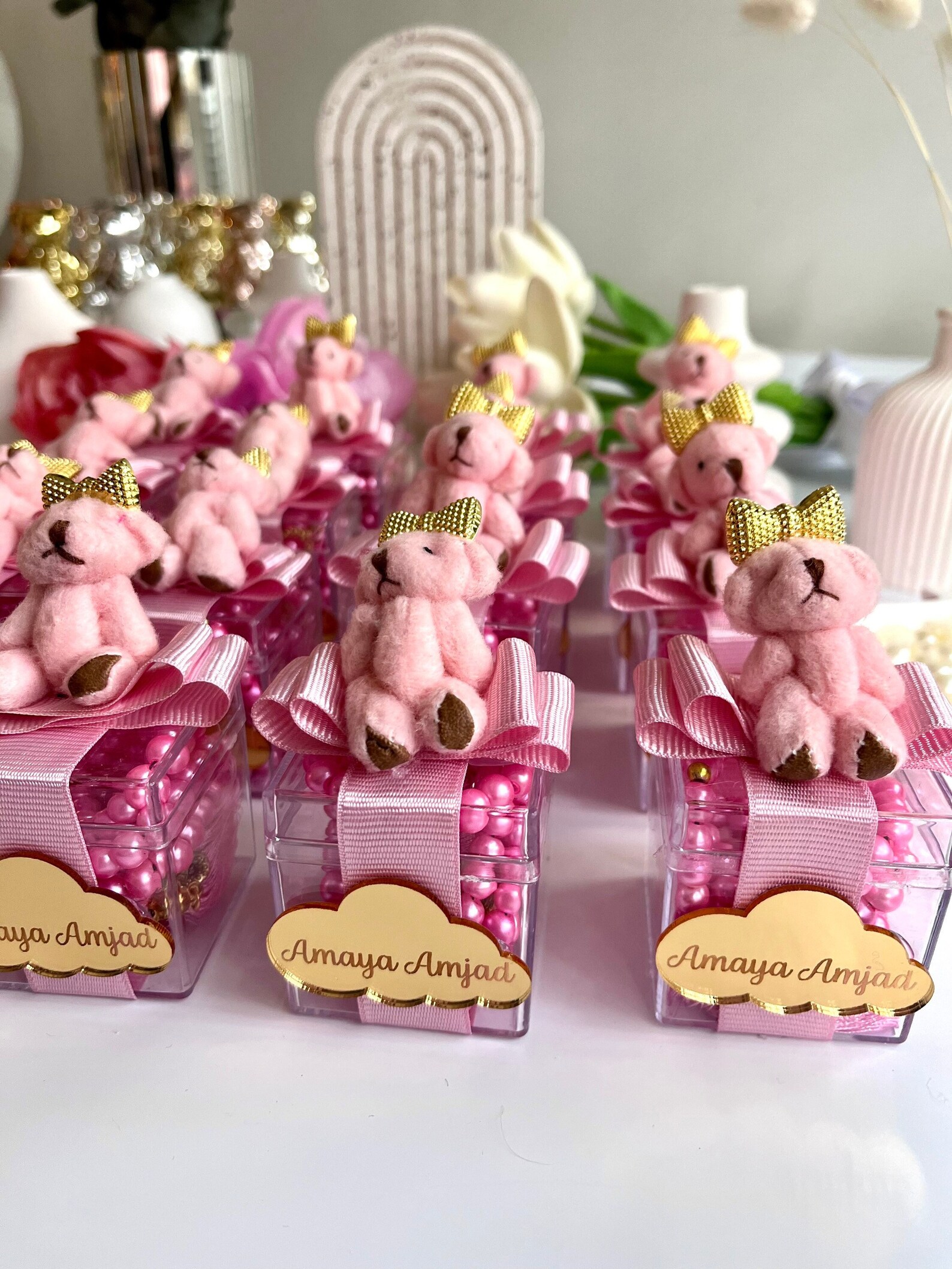 Teddy Bear Tasbih in Box, Muslim Baby Girl Shower, Islamic Baby ...