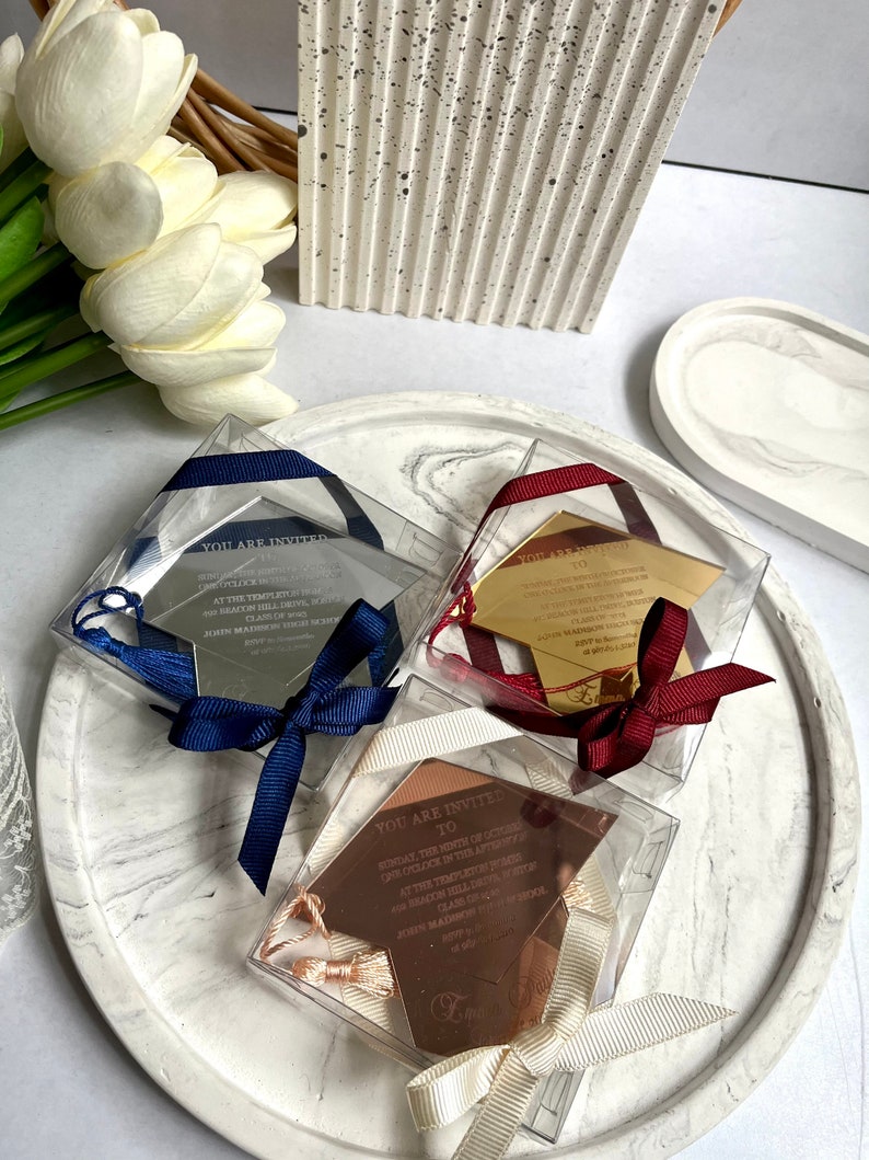 Custom Graduation Invitation Magnet Graduation Cap Class of - Etsy