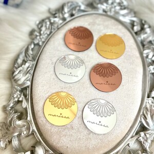 Logo Acrylic Mirror Tag, 2inch 5 Cm, Personalized Gift Tag, Brand ...