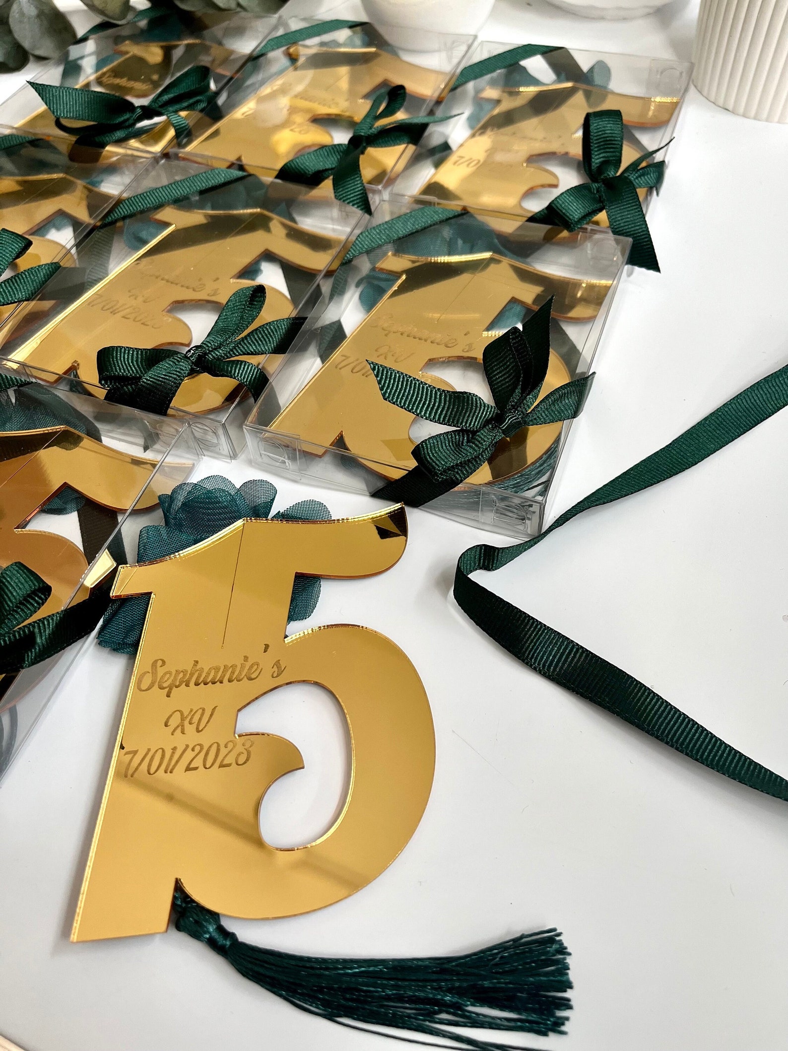 Emerald Green Mis Quince Años Gifts, Sweet 15 Favor, Sweet15 Magnets ...