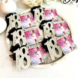 Custom Silver Sweet 18 Photo Magnets, Sweet 18th Birthday Favors, 18th ...