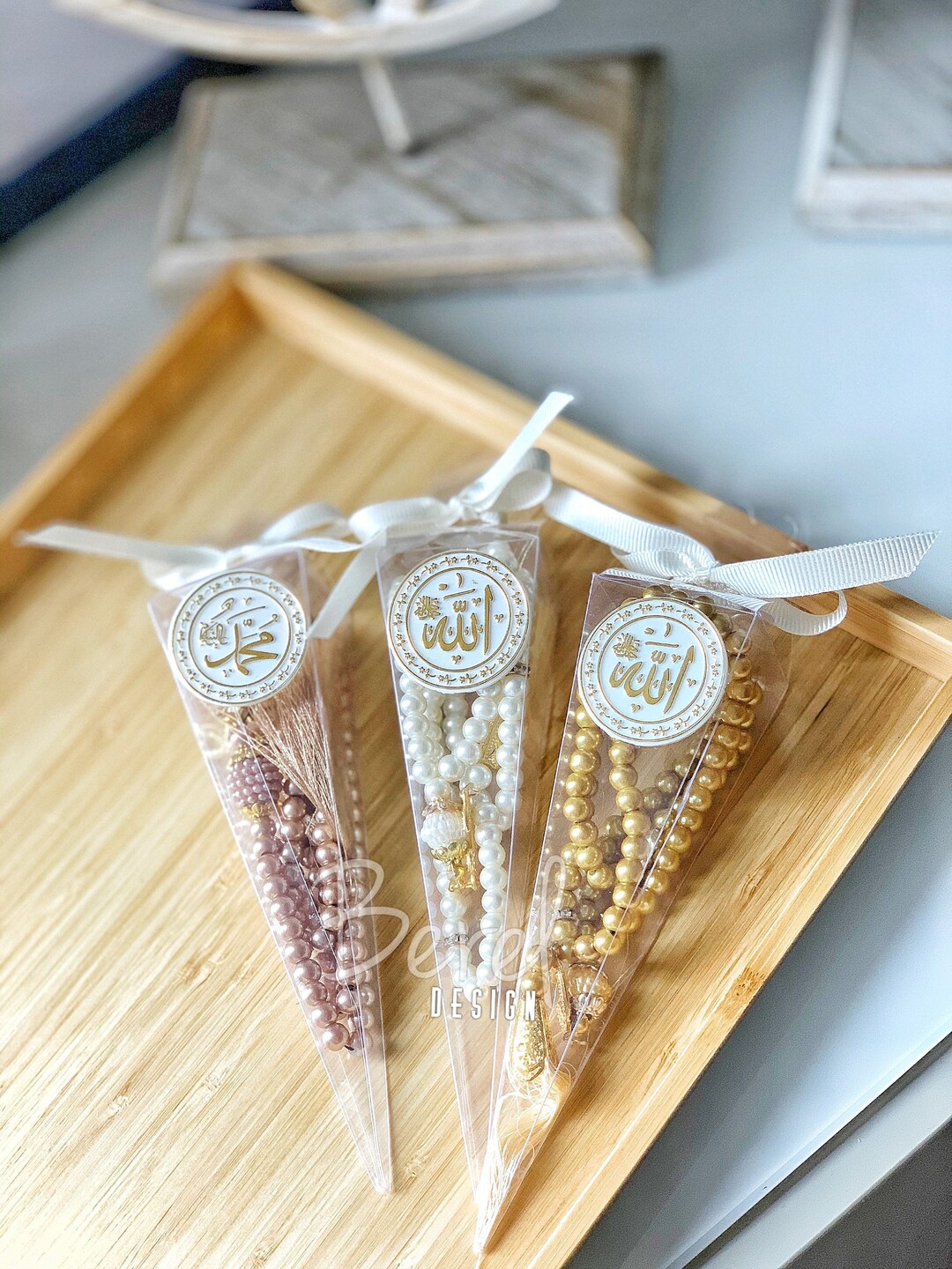 Allah Muhammed Tasbihs in Clear Cone Boxes Ramadan Quran - Etsy