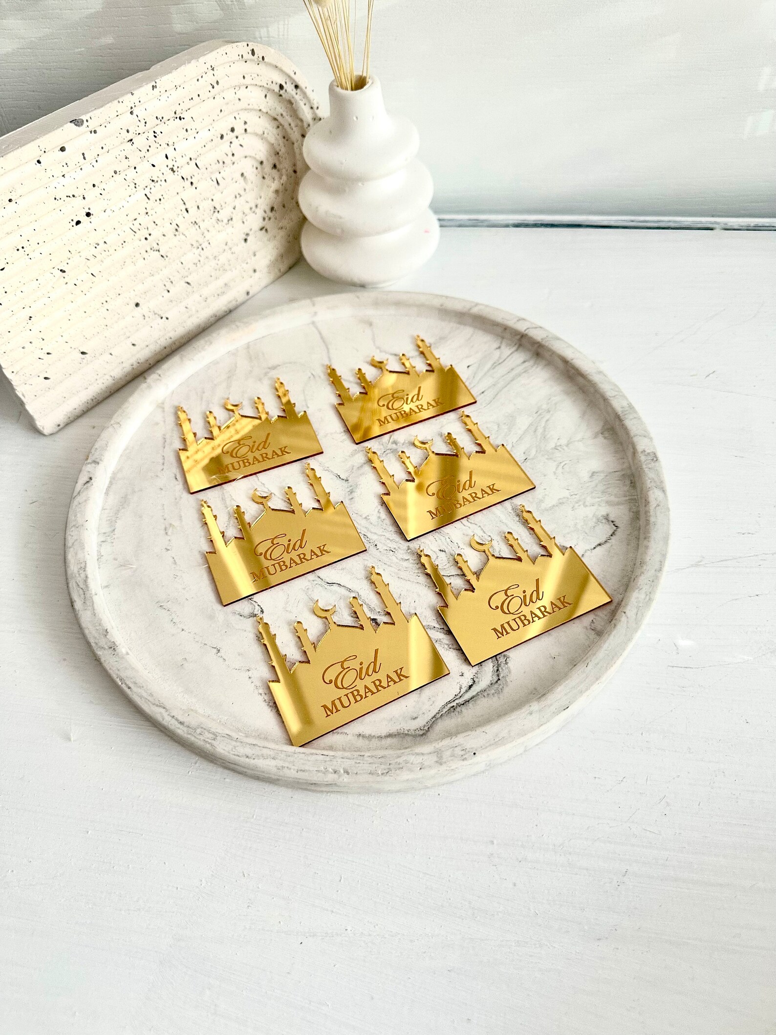 Gold Eid Mubarak Tag, Ramadan Acrylic Label, Eid Mubarak Gift Tag ...