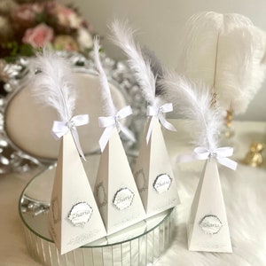 Gold Custom Cone Box, Personalized Candy Box, Personalized Gift, Party ...