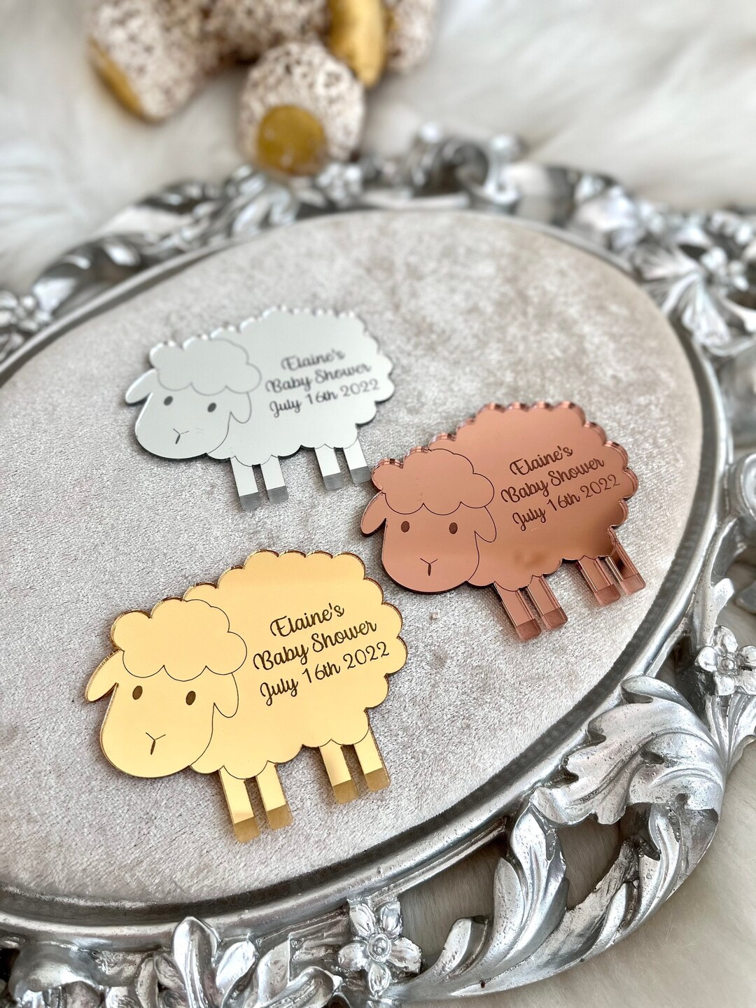Custom Lamb Magnet, Personalized Gifts, Safari Birthday, Sheep Baby ...