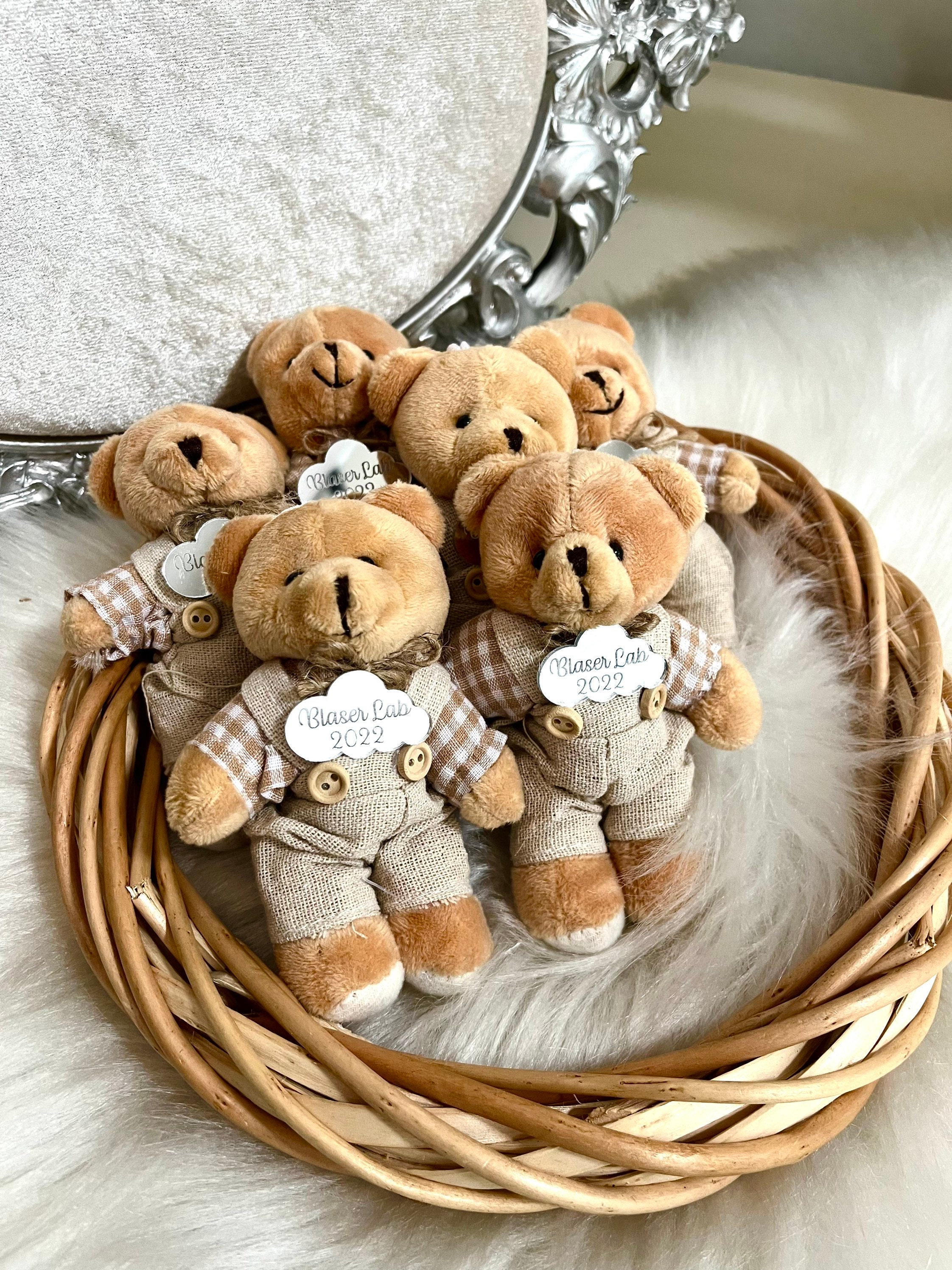 50 Pcs Custom Teddy Bear Baby Shower Favors, Birthday Gifts, Teddy Bear ...