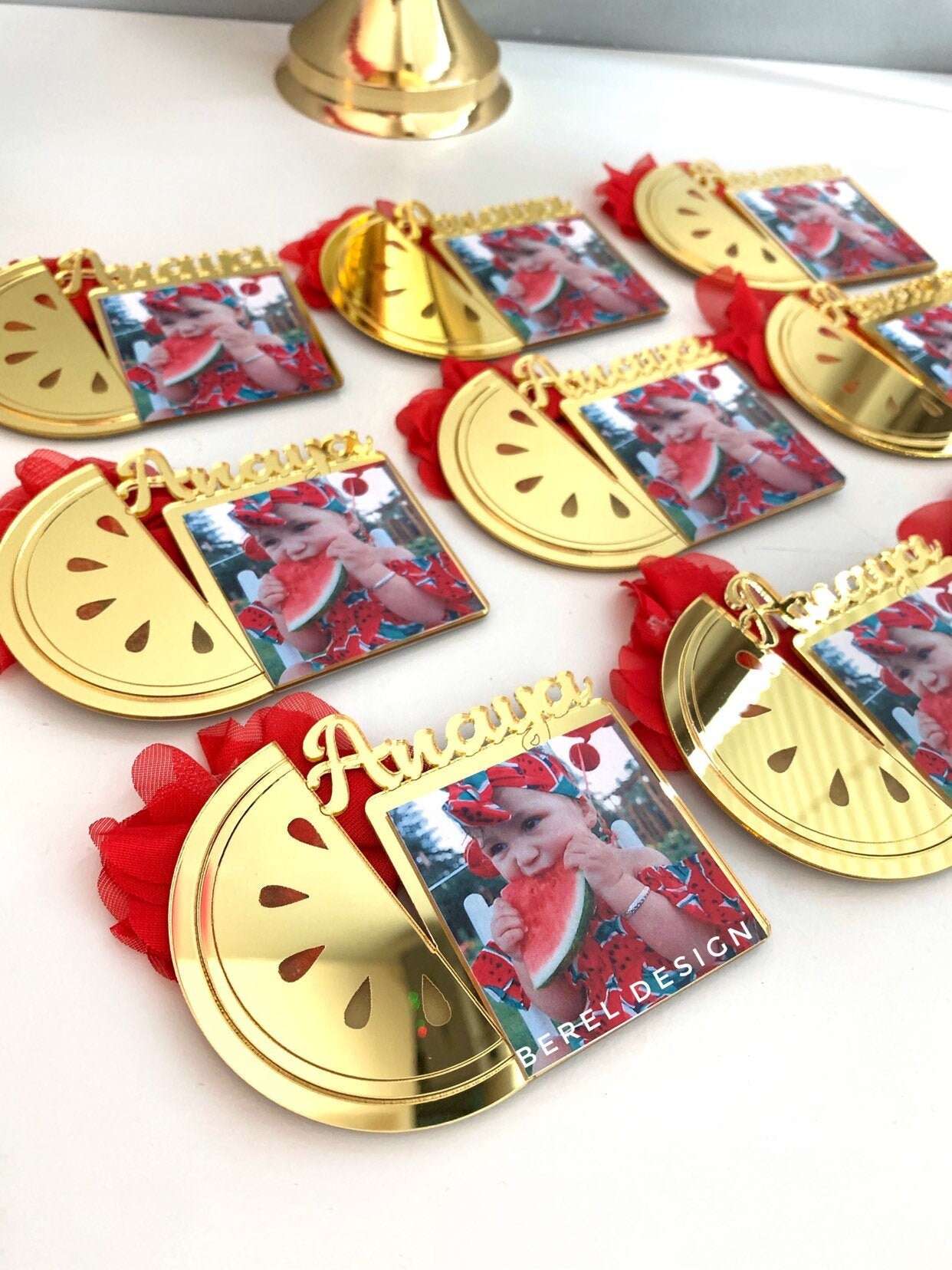 Personalized Watermelon Photo Frames Birthday Photo Favors - Etsy