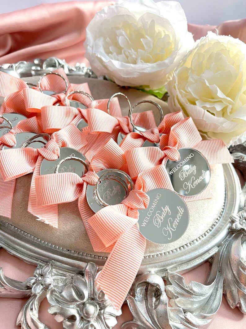 Acrylic Mirror Tag Keychains Lettering Name Tag Personalized - Etsy Canada