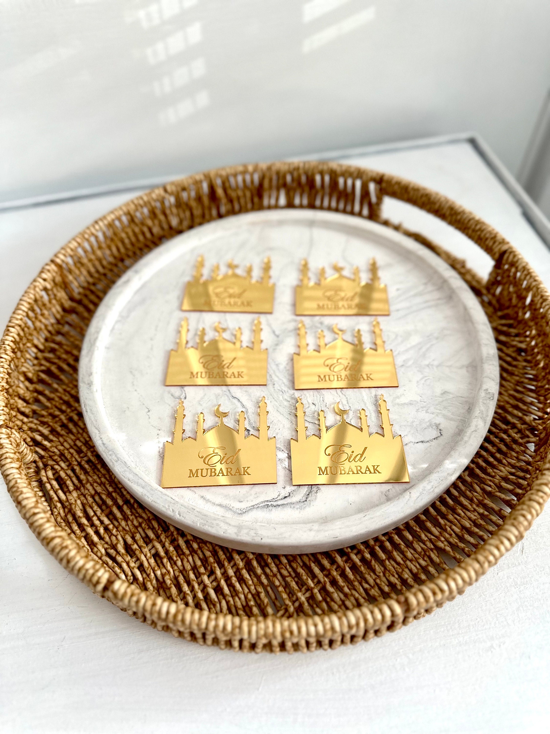 Gold Eid Mubarak Tag, Ramadan Acrylic Label, Eid Mubarak Gift Tag ...