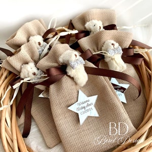 White Teddy Bear Sachet Bags, Baby Shower Gifts, Welcome Baby, Bridal ...