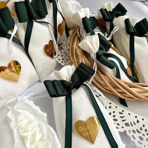 Emerald Green Sachet Bags, Wedding Sachet Bags, Personalized Gift ...