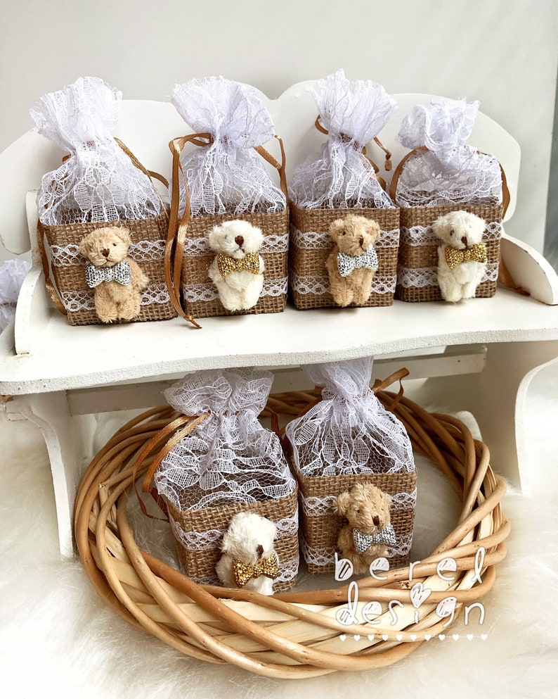 Teddy Bear Baby Shower Bags Treat Box We Can Bearly Wait - Etsy