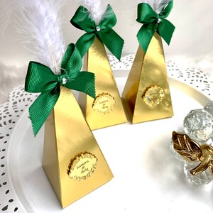 Gold Custom Cone Box, Personalized Candy Box, Personalized Gift, Party ...