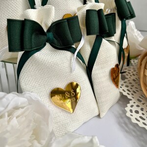 Emerald Green Sachet Bags, Wedding Sachet Bags, Personalized Gift ...