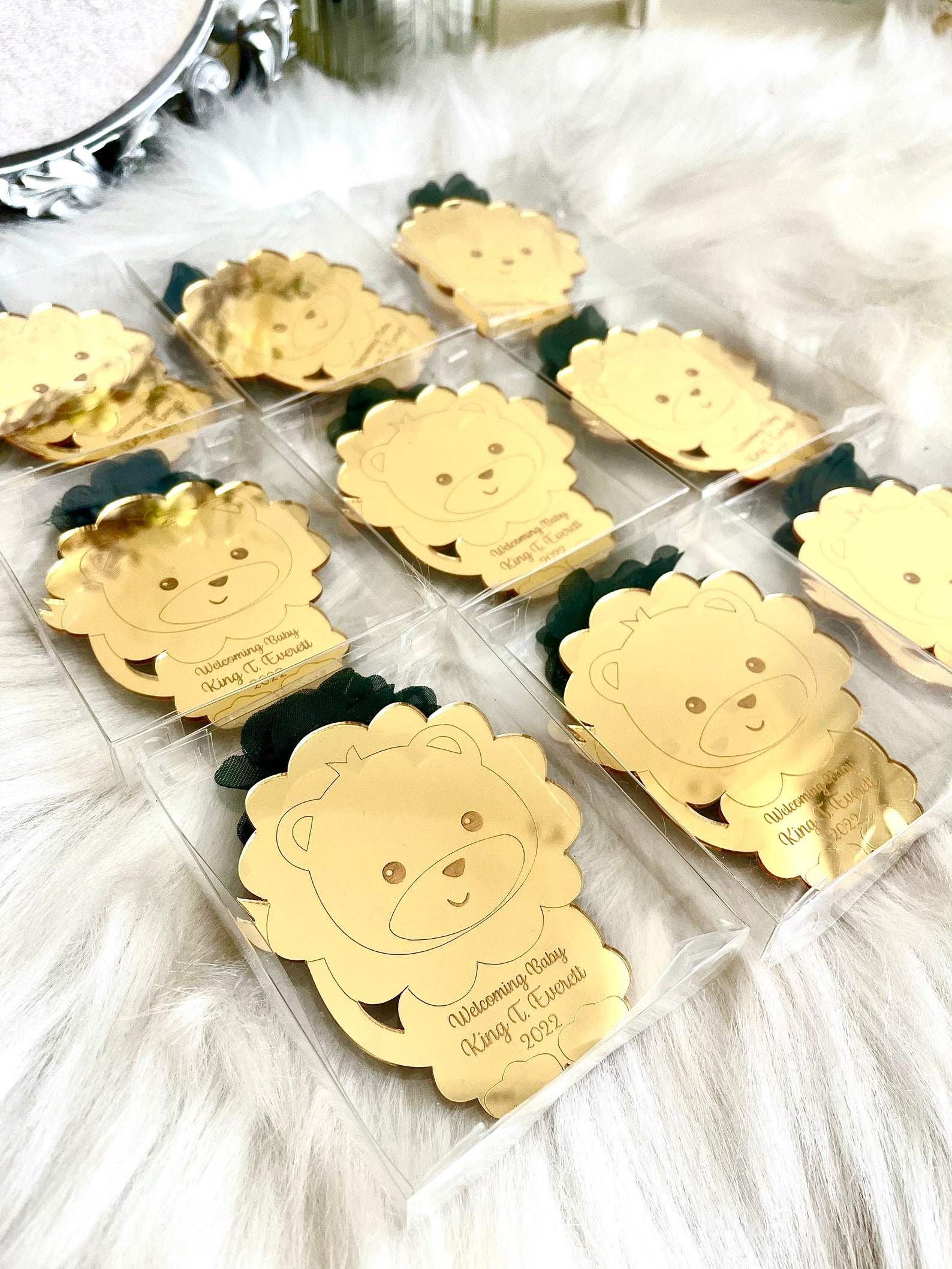 Safari Animals Party Gifts, Lion Favor Magnets, Personalized Gifts ...