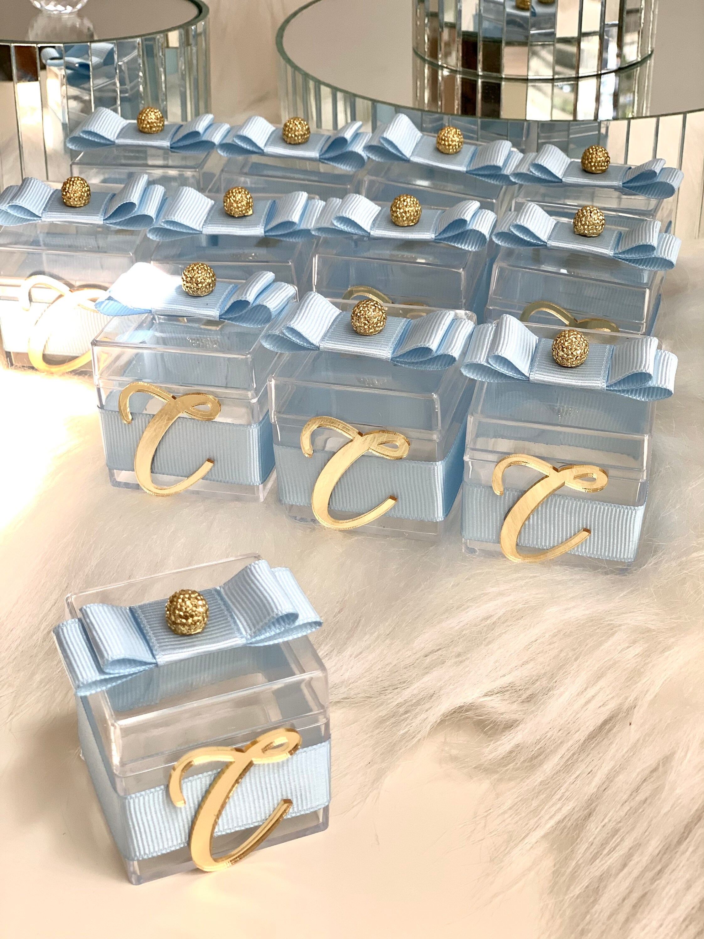 Initial Letter Box Custom Candy Boxes Square Clear Box - Etsy UK