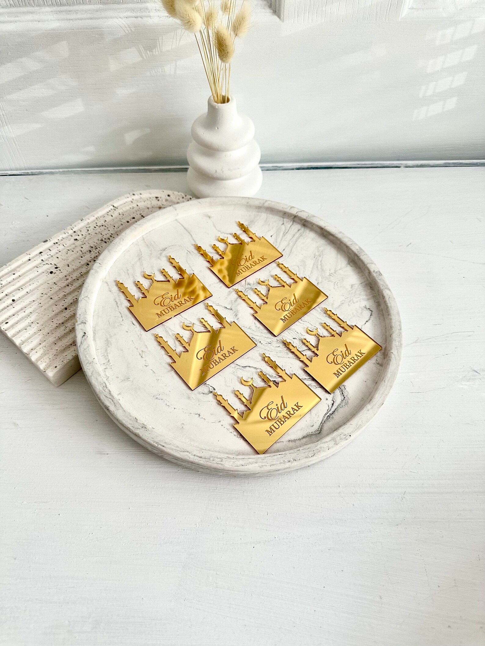 Gold Eid Mubarak Tag, Ramadan Acrylic Label, Eid Mubarak Gift Tag ...