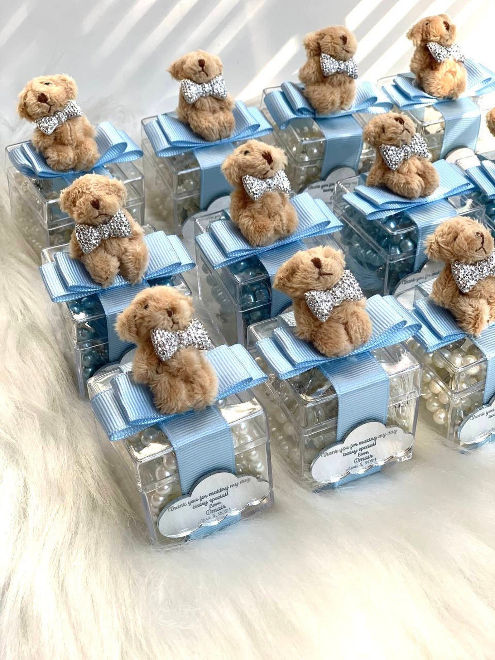 Teddy Bear Tasbih in Box, Muslim Baby Boy Shower, Islamic Baby ...