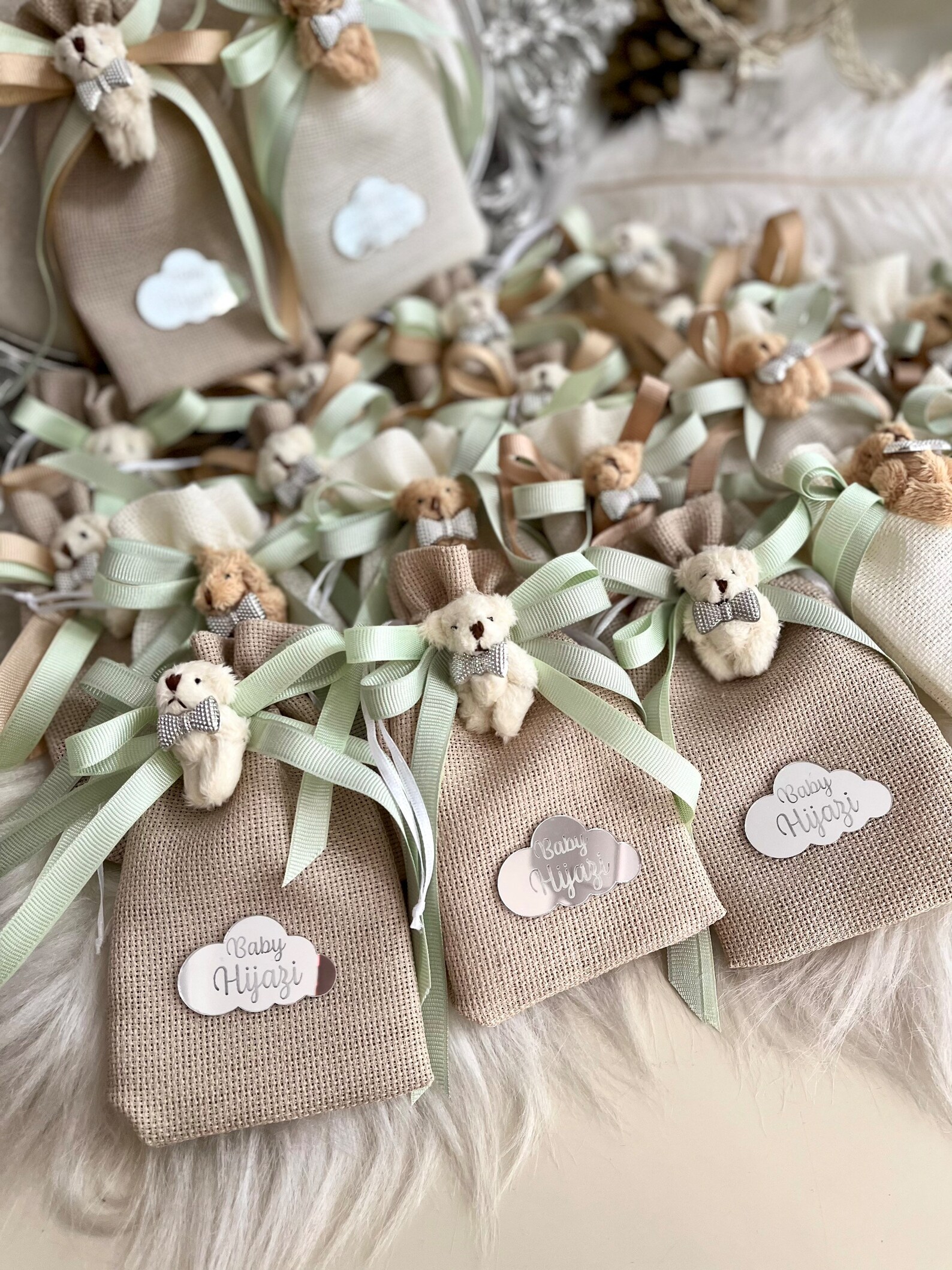 Teddy Bear Gift Bags, Thank You Beary Much, Teddy Bear Baby Shower ...